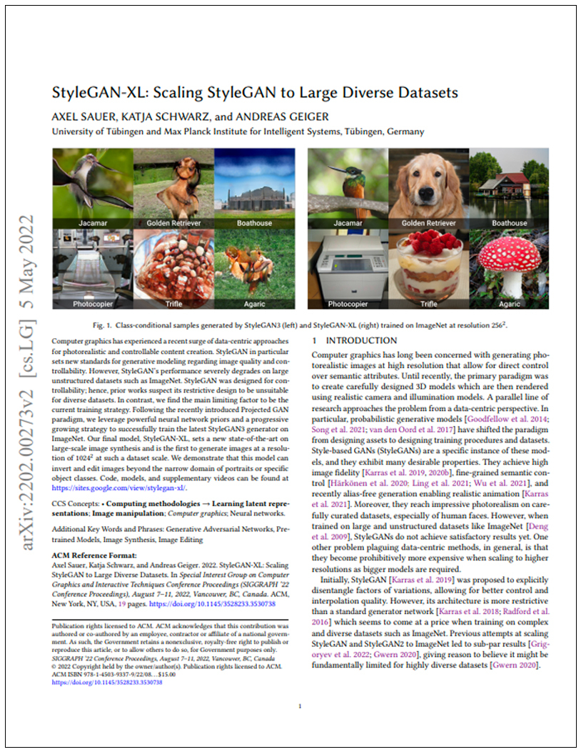 StyleGAN-XL Model | Generative Text to Image Methods Model